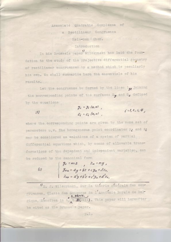 Celebratio Mathematica — Chern — Images